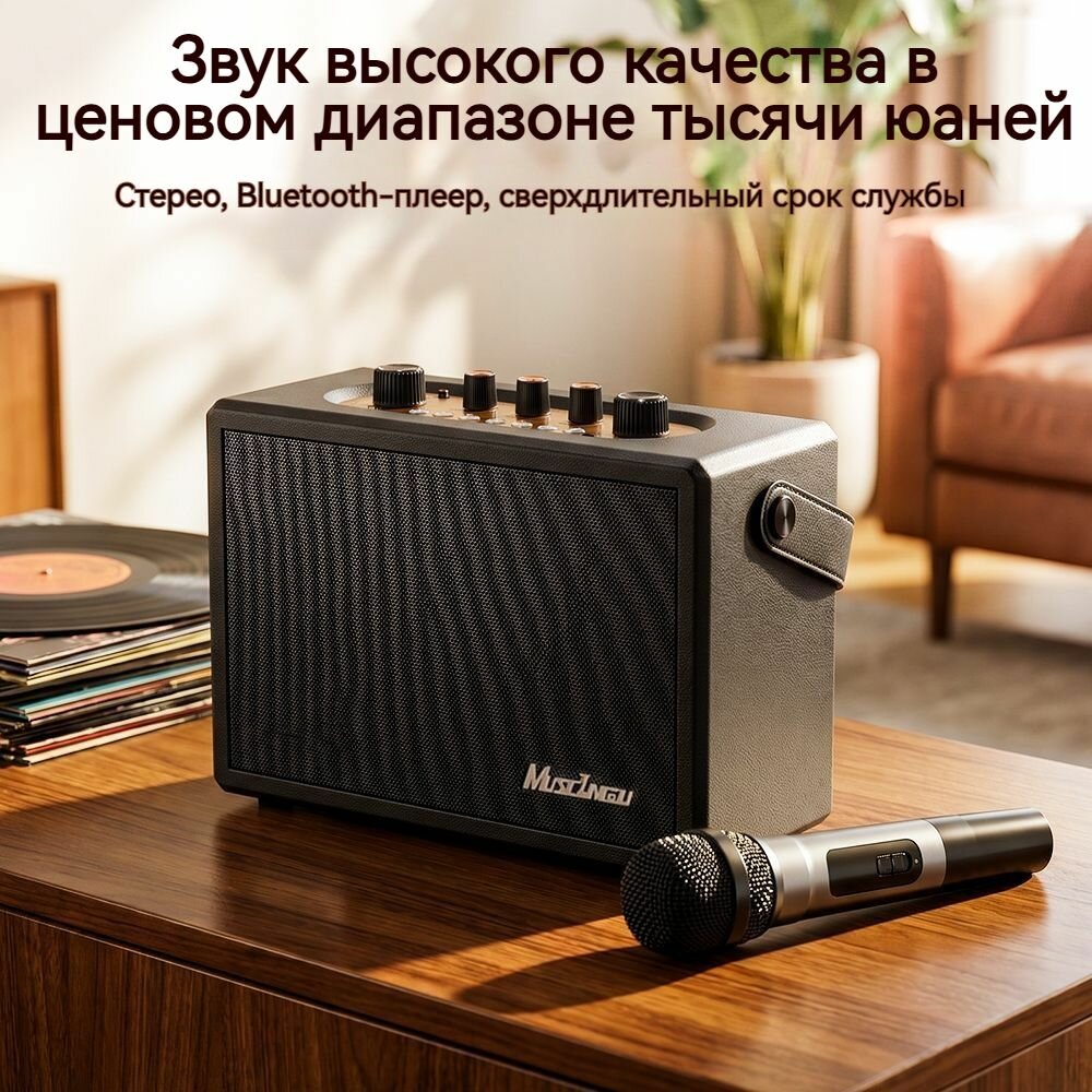 Портативная акустика Bluetooth для гитары и караоке, мощная колонка для уличных выступлений