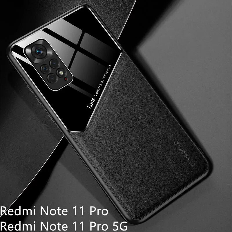 Кожа чехол для Xiaomi Redmi Note 11 Pro / Redmi Note 11 Pro 5G Магнитное притяжение внутри ( Сяоми Редми Нот 11 Про ) противоударный чехол