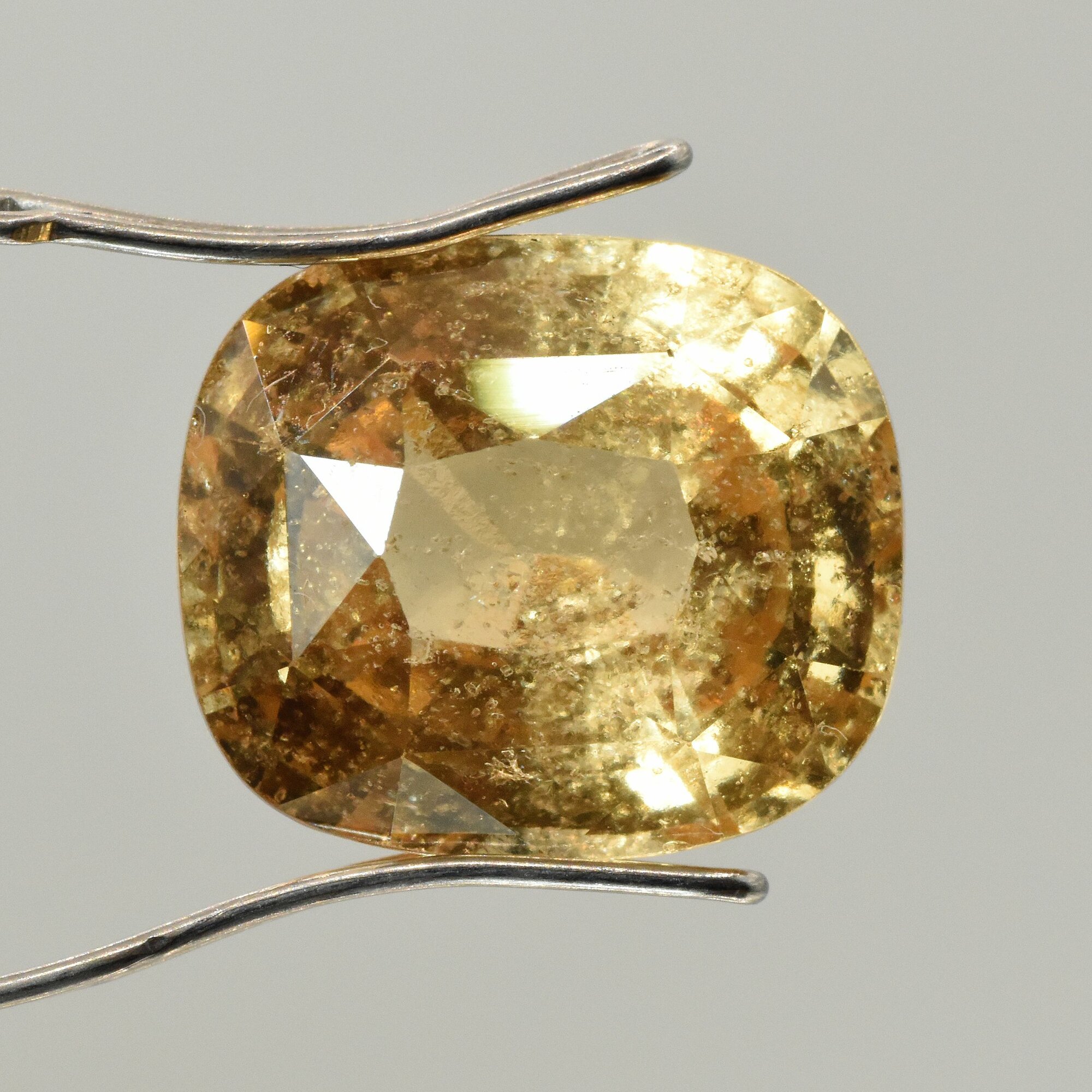 Гранат Гроссуляр 10.95 ct. кушон (Танзания) + гемм. заключение