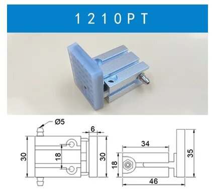 Пневматический цилиндр easyelec 1210PT 1210WD с датчиком 3