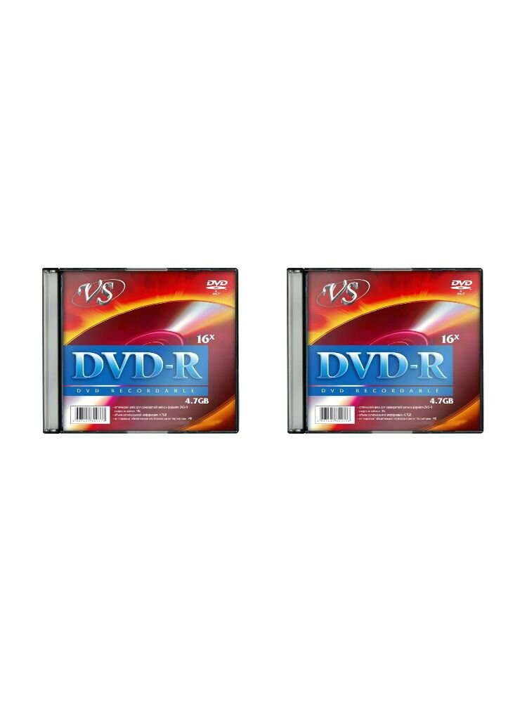 VS Носители информации DVD-R, 4.7 ГБ , 16x, 5 дисков, 2 уп