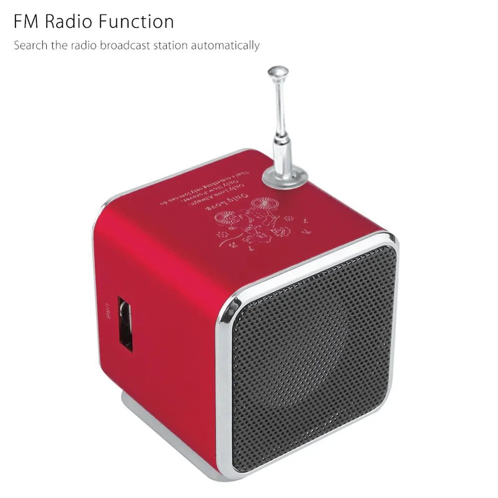 Компактная колонка TD-V26, 3 Вт, FM-тюнер, USB-зарядка