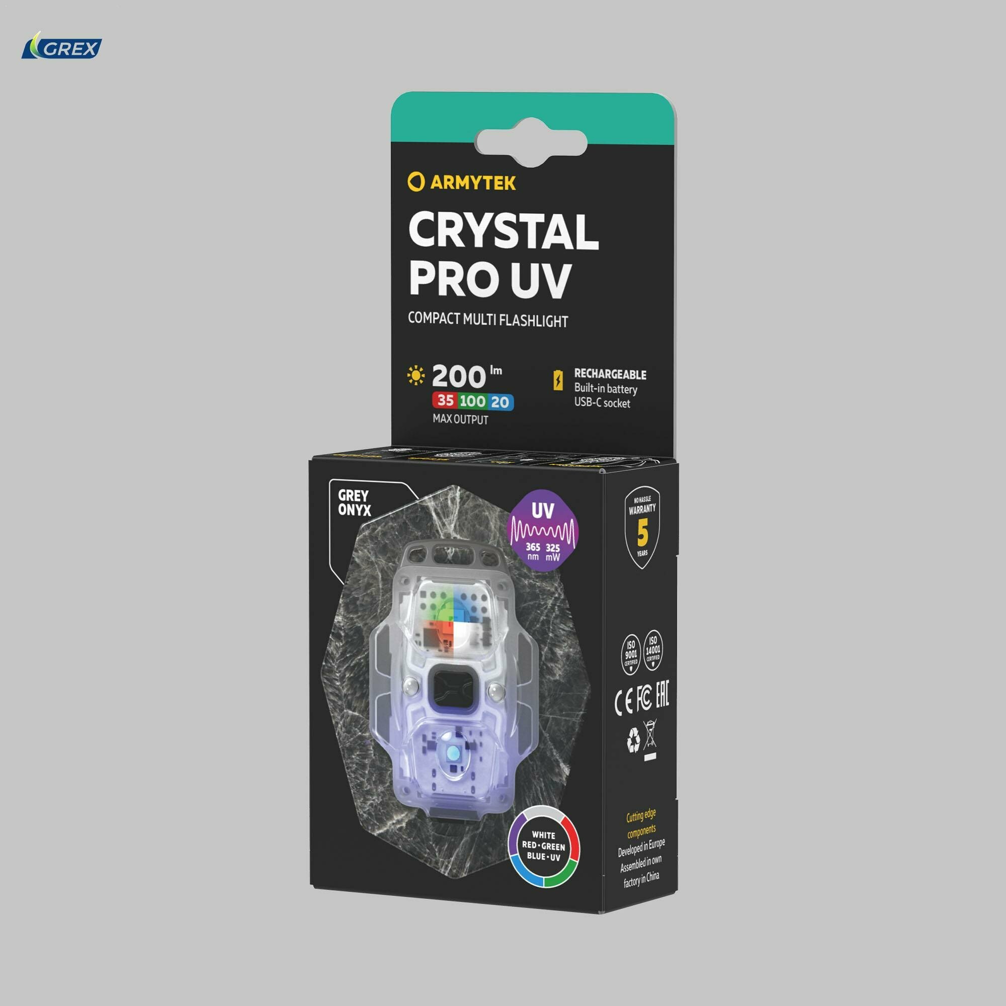 Armytek Crystal Pro UV Компактный мультифонарик Ежедневное обращение походных фонарей Мини-фонарики