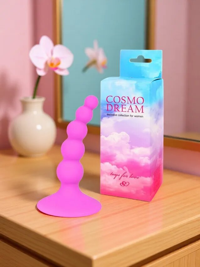 Втулка Cosmo Dream, силикон, розовая, водонепроницаемая, гнущаяся
