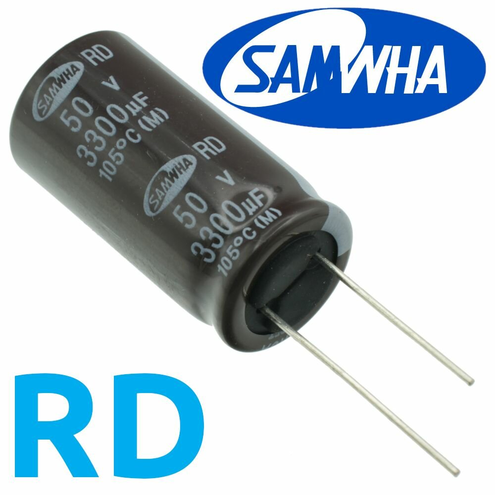 3300мкФ 50В / RD / 18x35 / 105 С / конденсатор электролитический (4шт)
