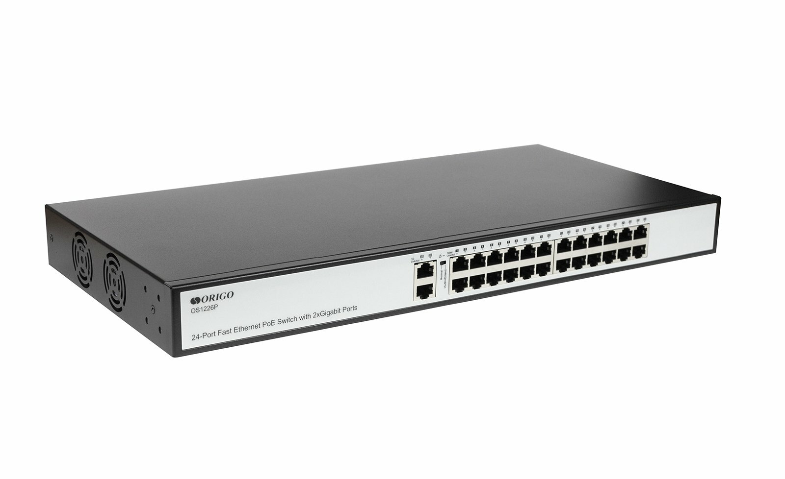 Коммутатор Origo OS1226P/285W OS1226P/285W/A1A (L2) 24x100Мбит/с 2x1Гбит/с 24PoE+ 285W неуправляемый