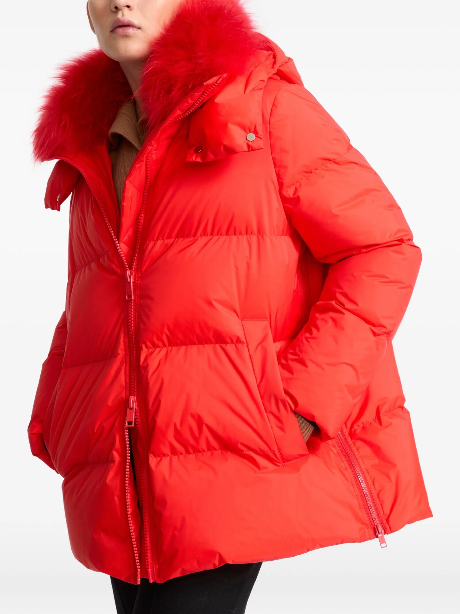 Куртка Yves Salomon, размер 38, Rouge Red — фото 1
