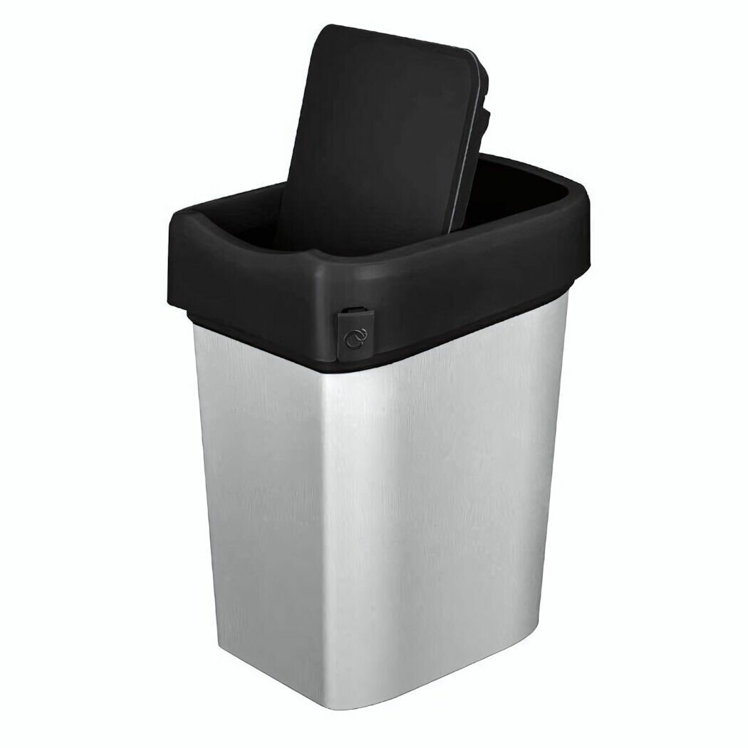 Контейнер для мусора ECONOVA Metal bin, черный, 25л