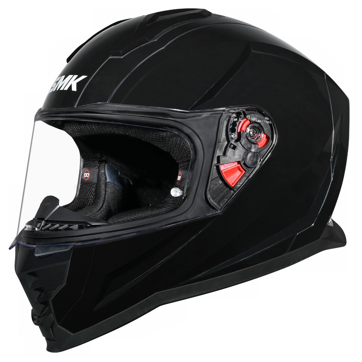 SMK Мотошлем Nova, цвет Черный Black GL200, Размер XL