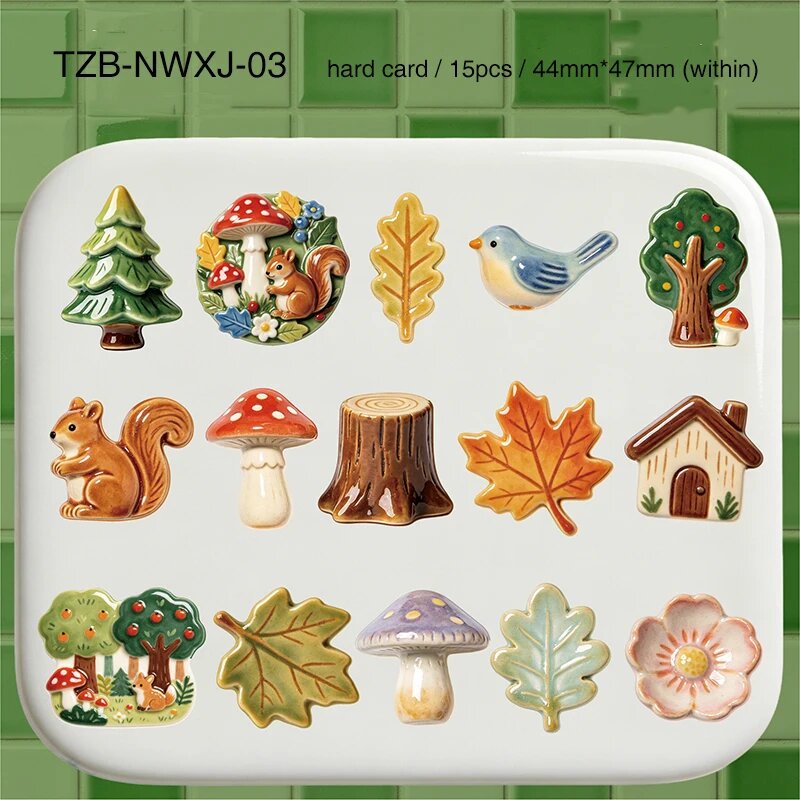 Набор наклеек JIANWU Warm Things: Винтажные цветы и пейзажи TZB-NWXJ-03