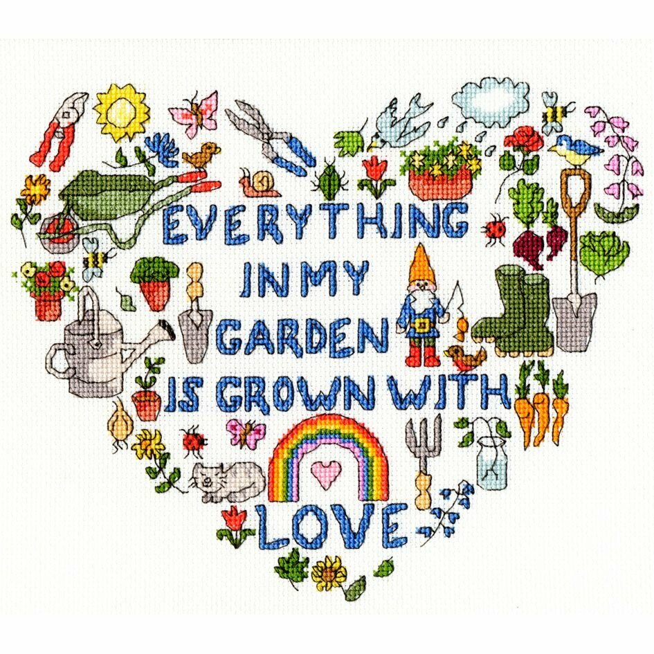 Набор для вышивания Bothy Threads "Heart of the Garden", канва, мулине