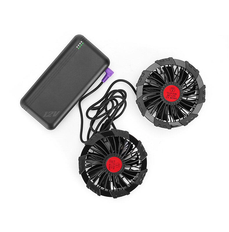 12V 20000 мАч Батарея + 12V бесщёточный вентилятор для охлаждающего комбинезона, Полный комплект с проводами,