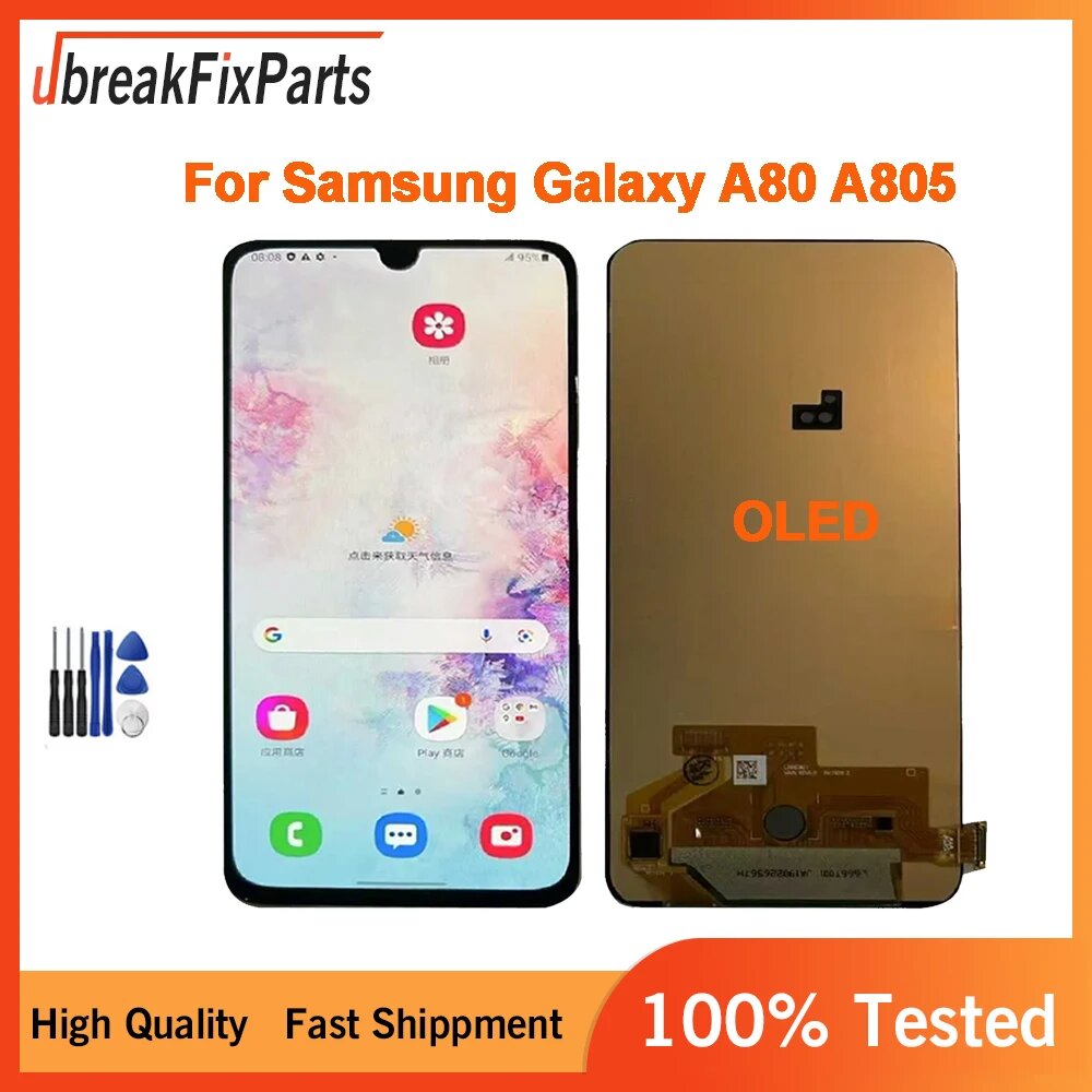 OLED для Samsung Galaxy A80 A805 Замена дигитайзера сенсорного экрана ЖК-дисплея