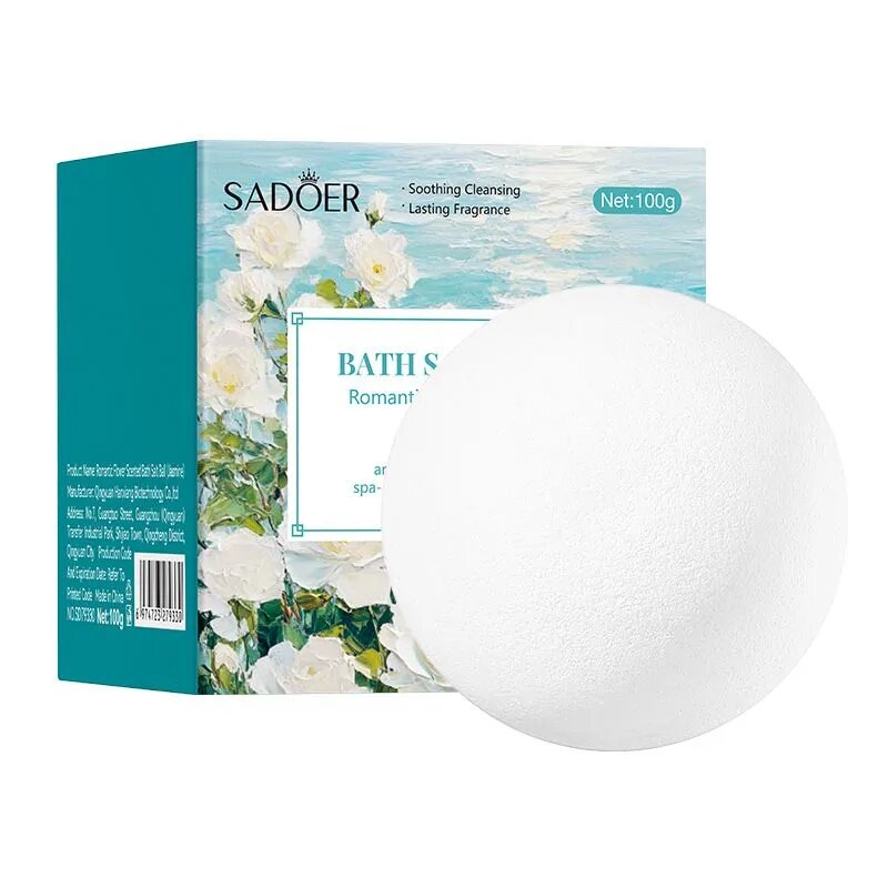 Романтическая бомбочка для ванны SADOER с цветочным ароматом (тонущая), очищение тела