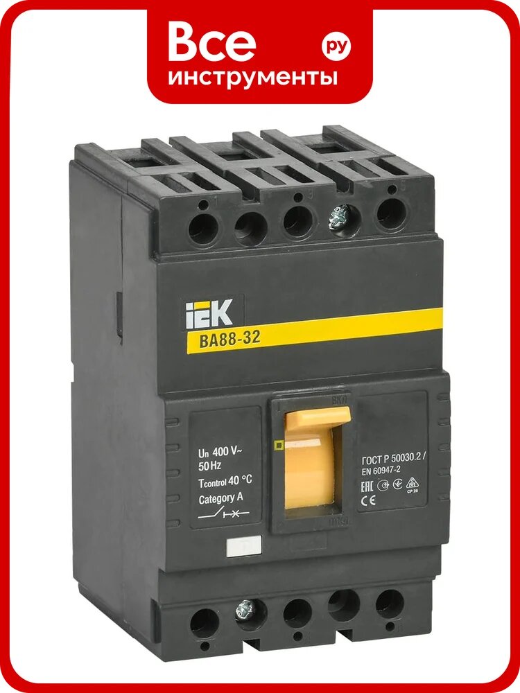 Автоматический выключатель IEK ВА88-32 3Р 50А 25кА SVA10-3-0050