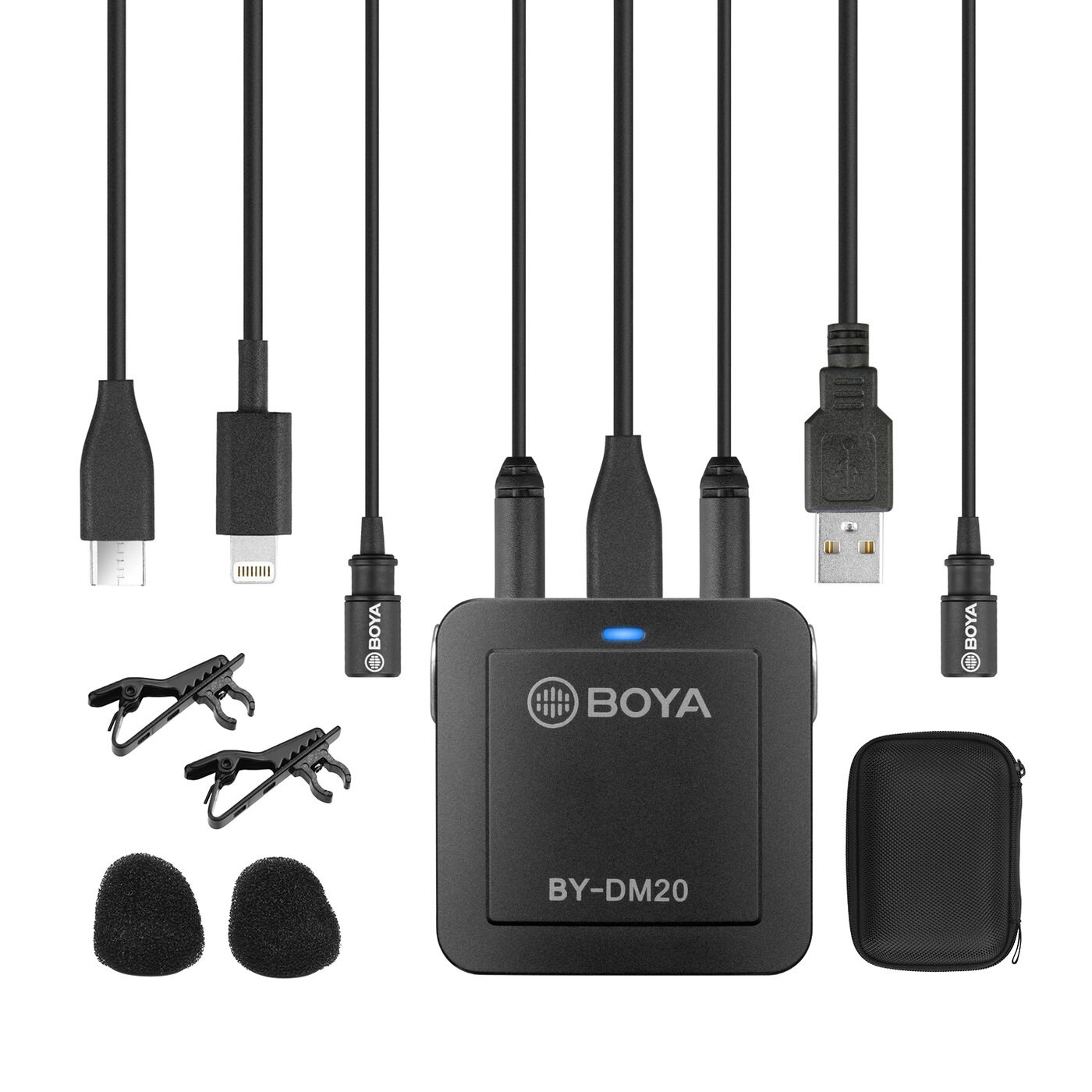 BOYA BY-DM20 Двухканальный петличный микрофон
