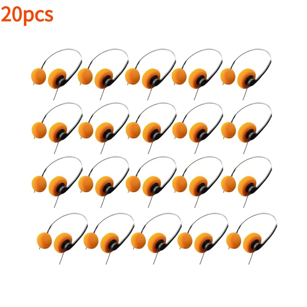 Eelhoe Ретро-наушники проводные черные Оранжевый, orange-20PCS