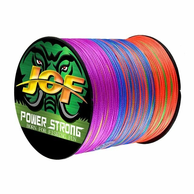 JOF X4 леска плетеная, 500м, 0.23мм, 30lb, Multicolour