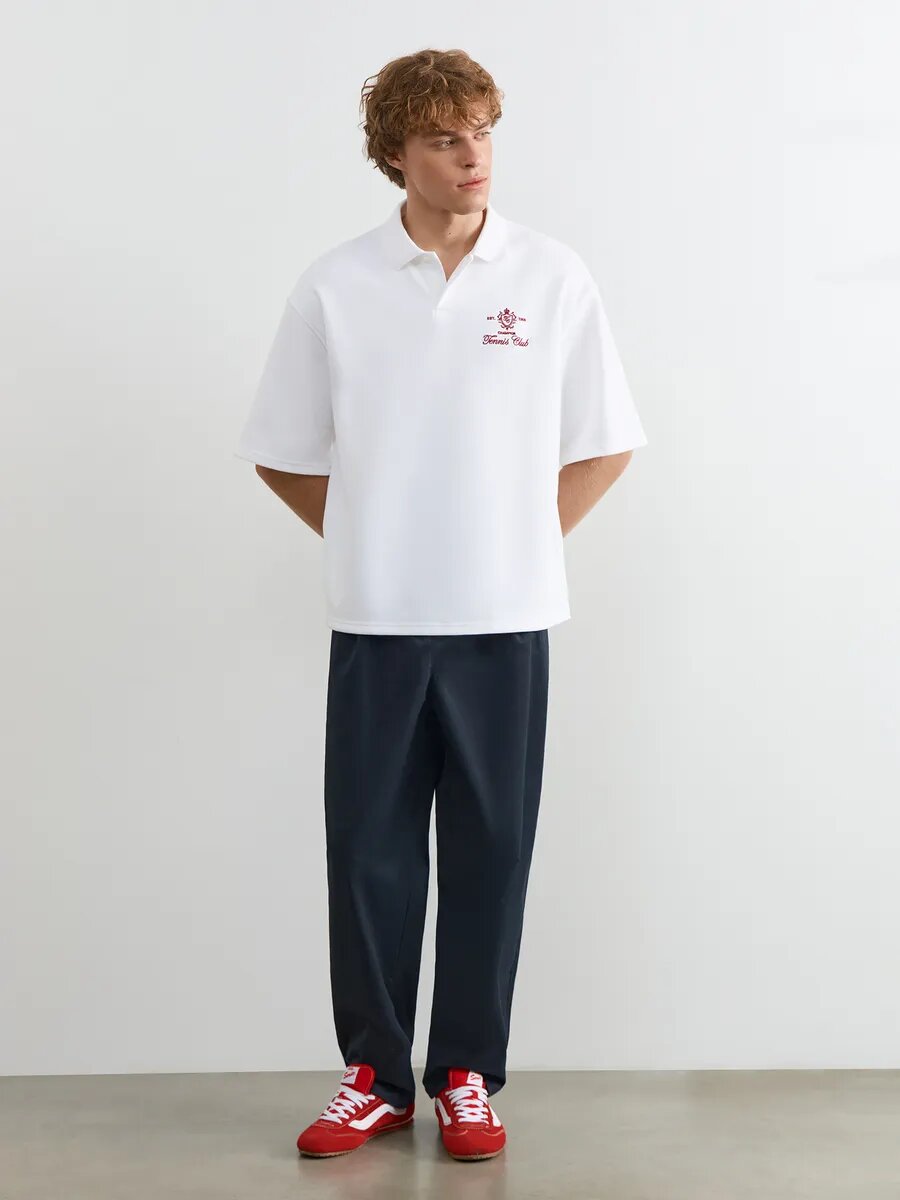 Поло MARK FORMELLE для мужчин, размер 104-182/188, белый — фото 1