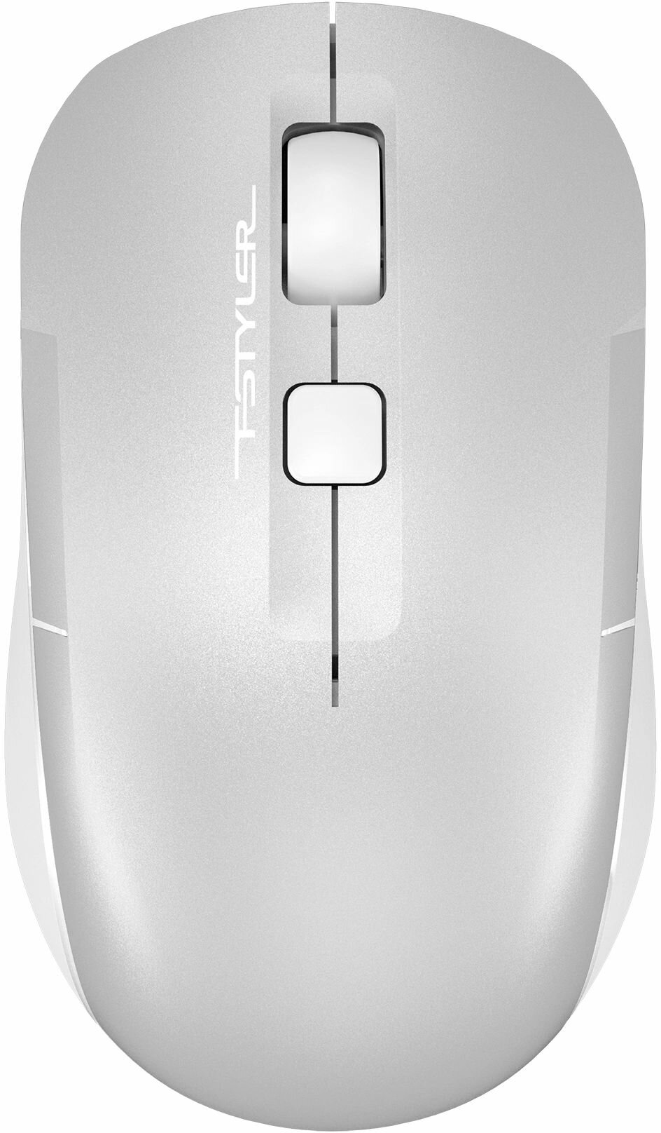 Мышь компьютерная A4Tech Fstyler FB26CS Air2 серебристый/белый оптическая (2000dpi) silent беспроводная BT/Radio USB для ноутбука (4but)
