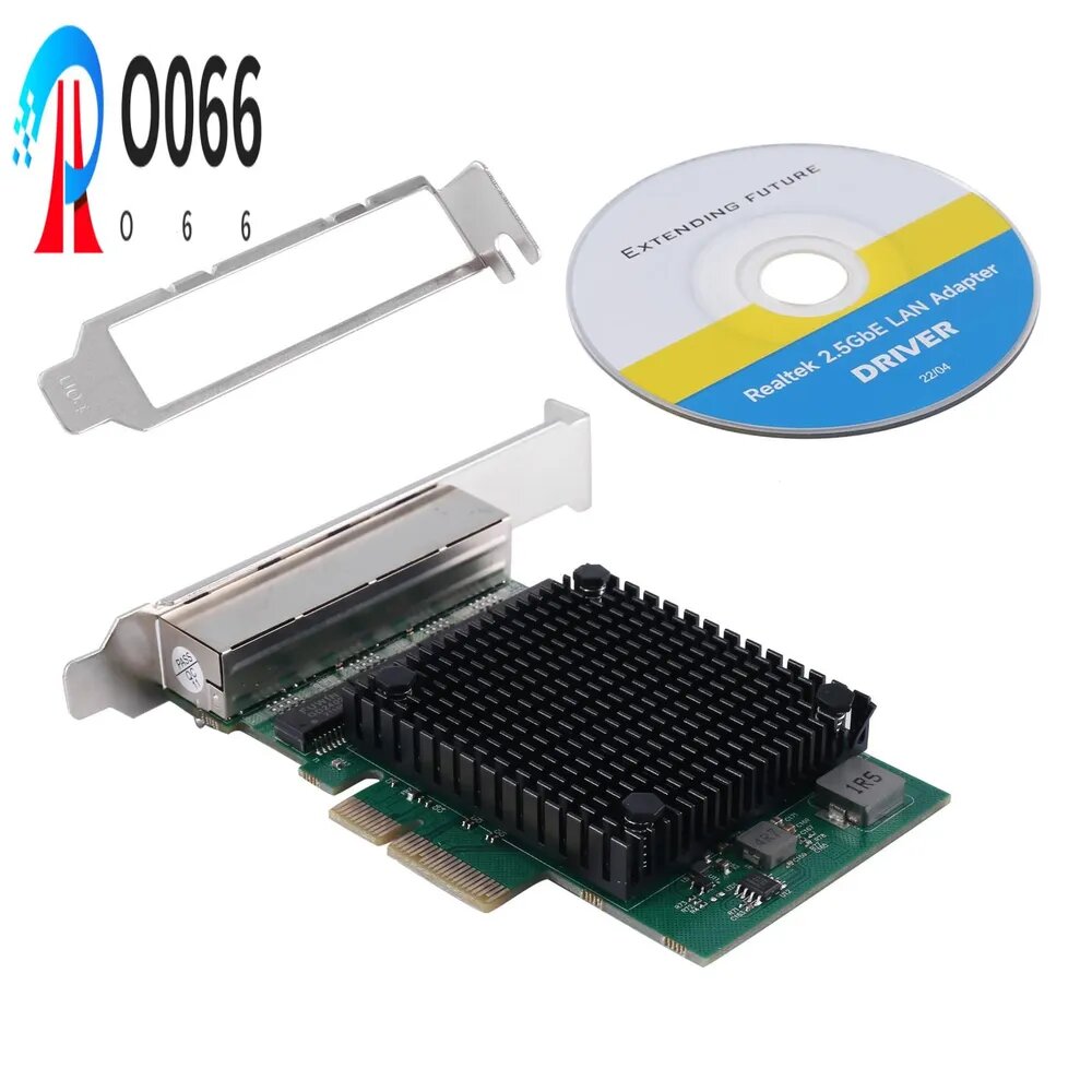 (Q D C PCIE X4 2.5G Gigabit Network Card RTL8125B 4-портовая сетевая карта Ethernet Настольный сервер Сетевая