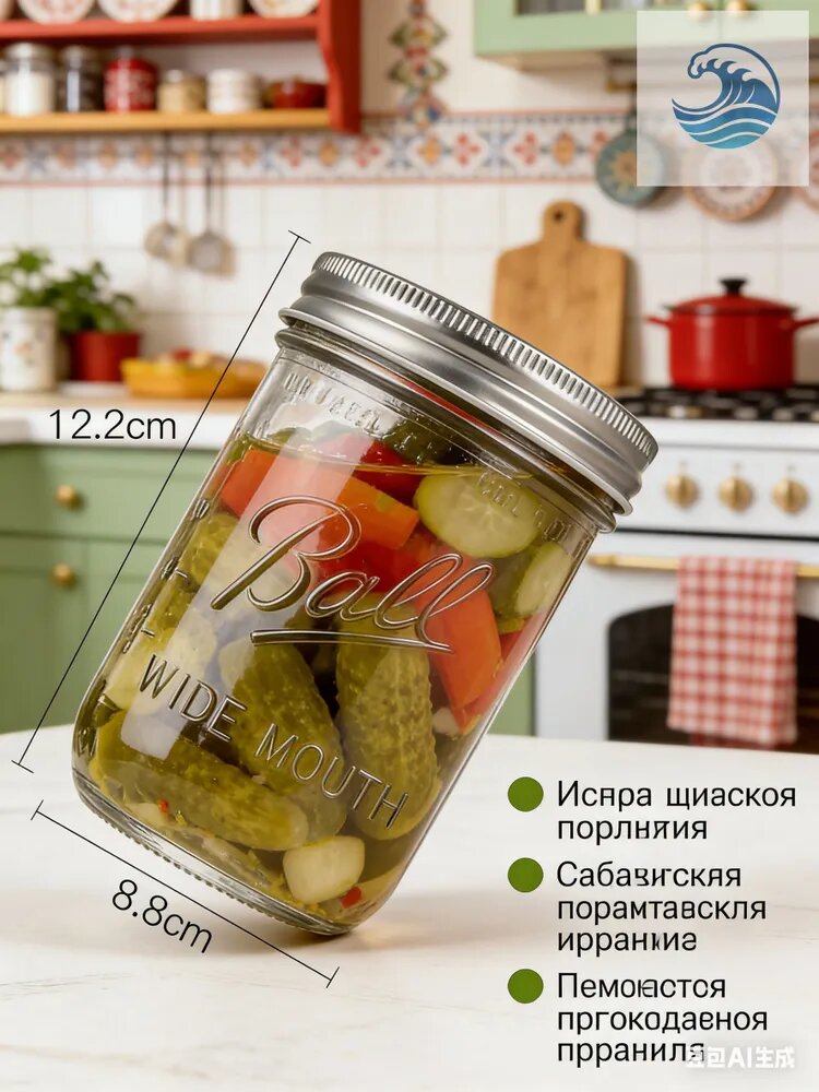 Банка для сыпучих продуктов, 480 мл, 1 шт