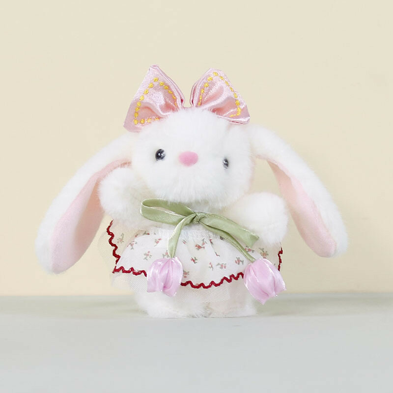 Plush bunny doll pinkflowerbunny, pink