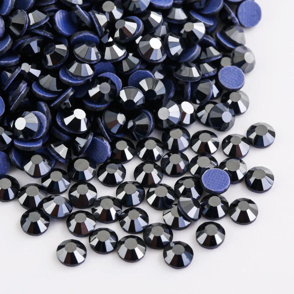 Термоклеевые стразы DMC, стеклянные кристаллы, SS6-SS30 Черный, SS30-288pcs, Mine Black
