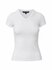 Футболка Veronica Beard Devin V-neck T-shirt, размер 16, бежевый/белый