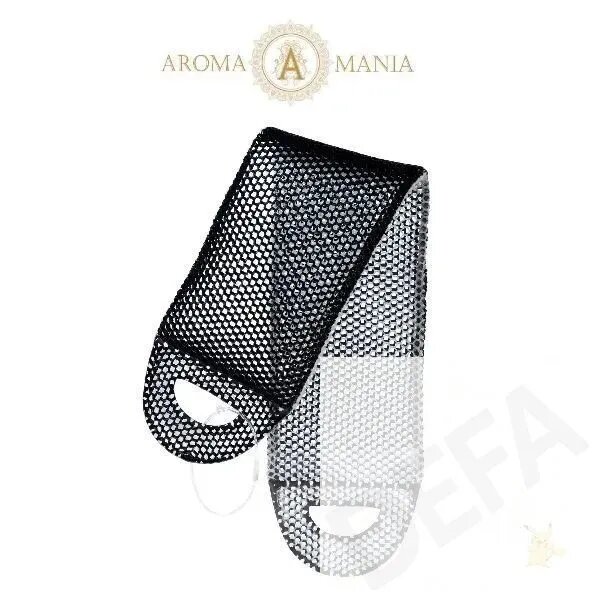 SUPRACOR Мочалка-скрабер с ручками для мытья и массажа тела чёрный