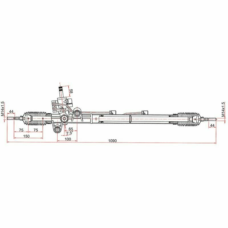 Рейка рулевая для Honda Accord 7 2003-2008 для авто с левым рулем, Хонда Аккорд 7 рейка рулевая SAT ST-53601-SDA-A04, oem 53601SDAA04
