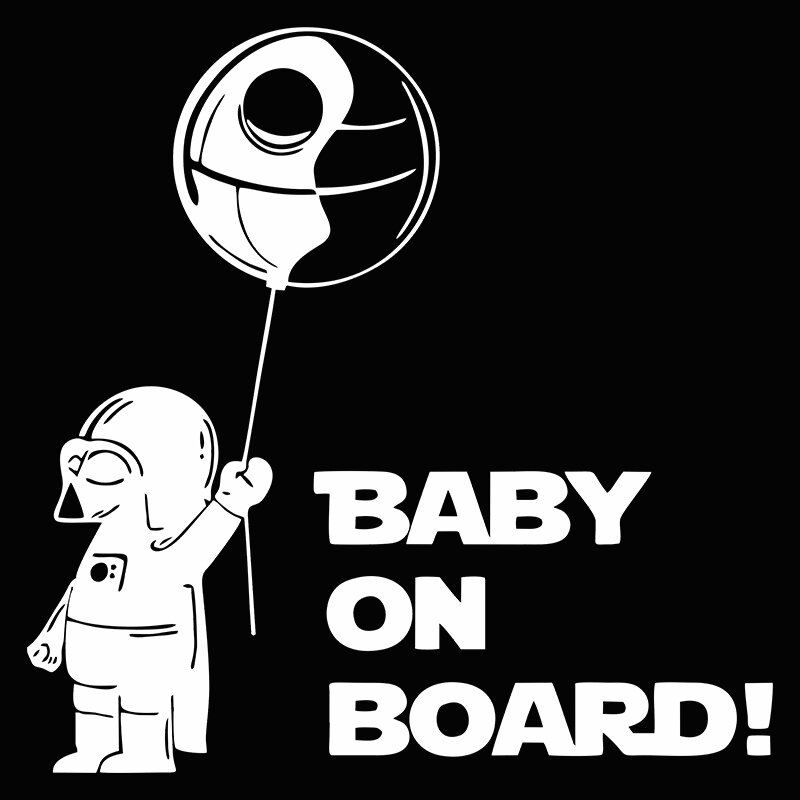 Наклейка на автомобиль Baby on Board с астронавтом, виниловая декоративная наклейка