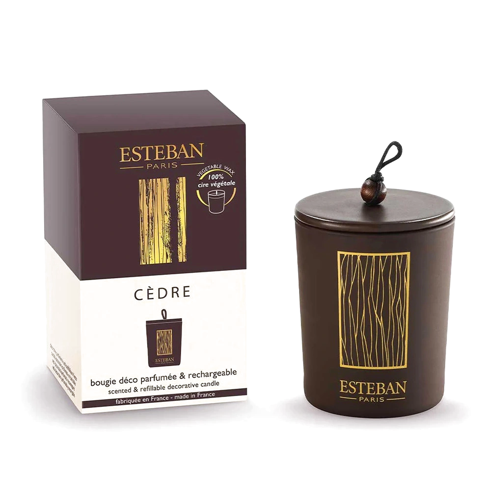 Свеча для помещений Esteban Cedre Eau De Parfum 170 гр - Эстебан Кедр О Де парфюм