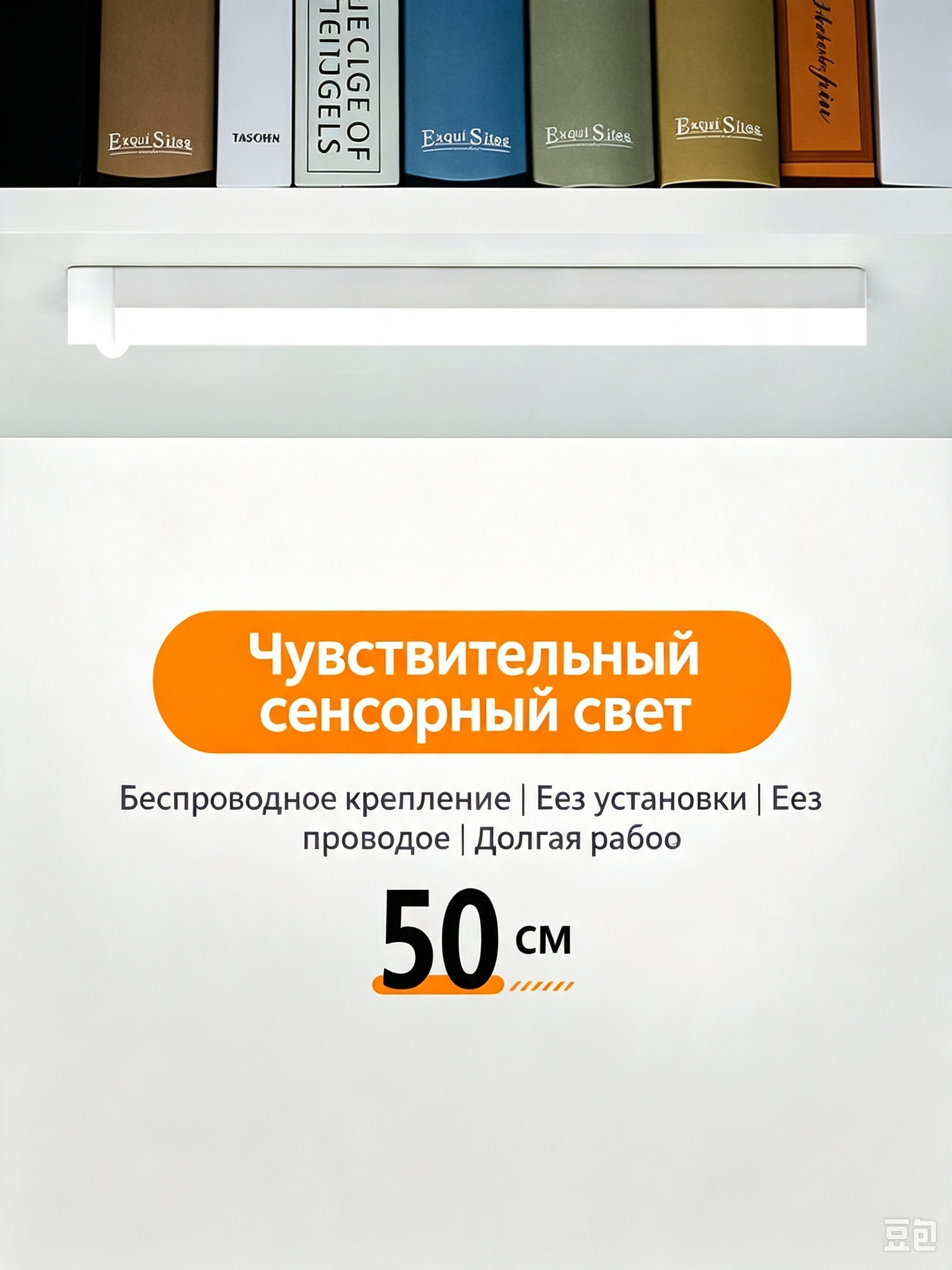 Беспроводной светильник LED, треугольник, магнитный, сенсор, подсветка кровати