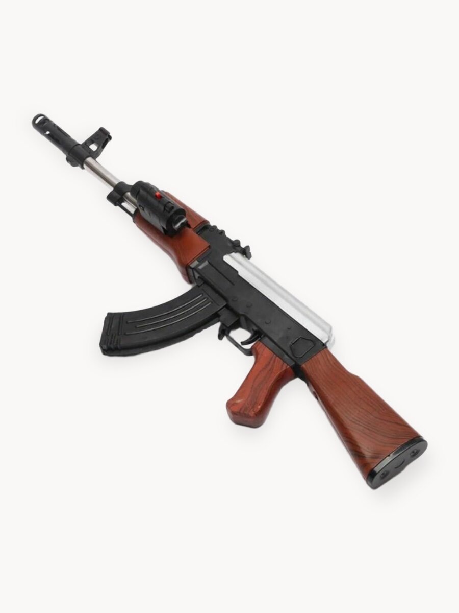 Автомат игрушечный Ак 47, Игрушечное оружие, Автомат калашникова в коробке, Цвет - Черный