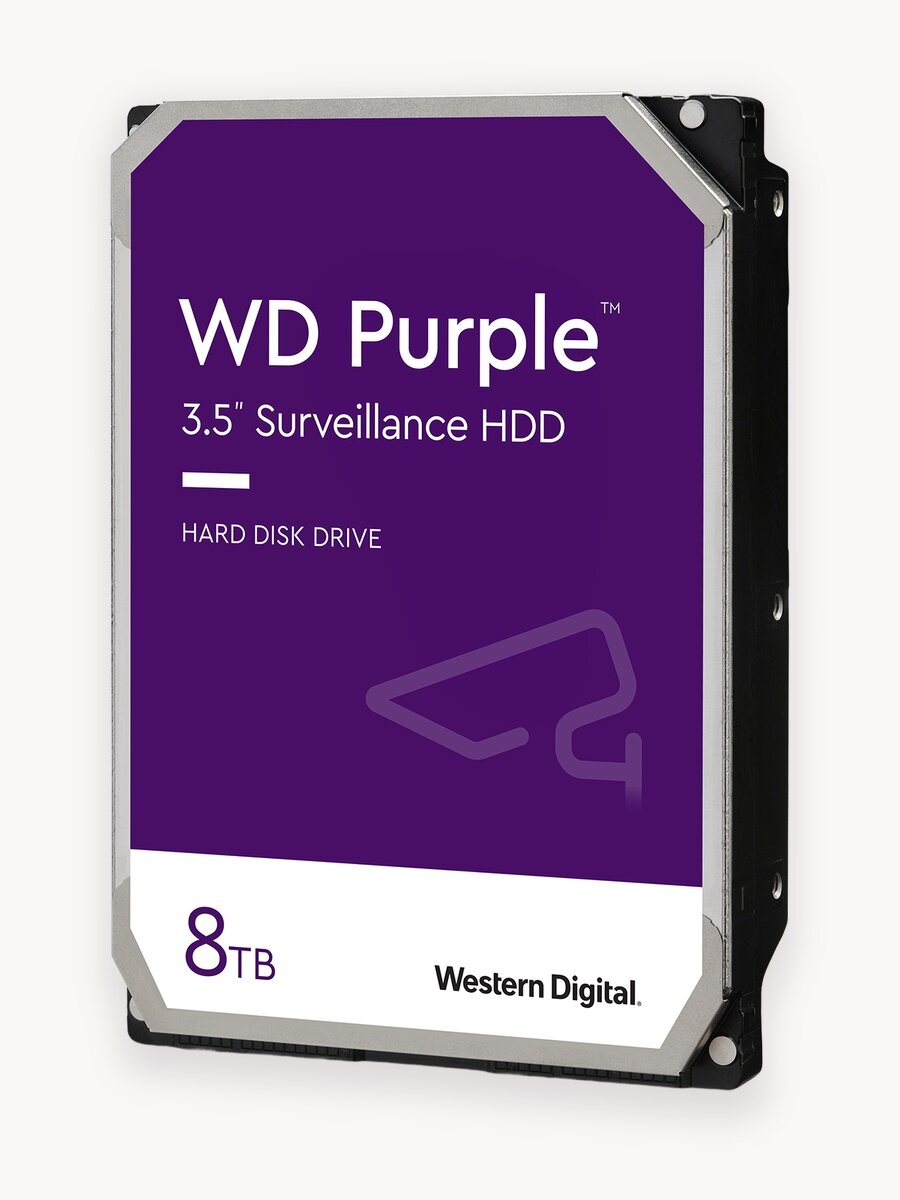 Жесткий диск 8 Тб Western Digital WD Purple (WD82PURZ) 3.5", SATA-III, 7200 об/мин, 128MB Cache
