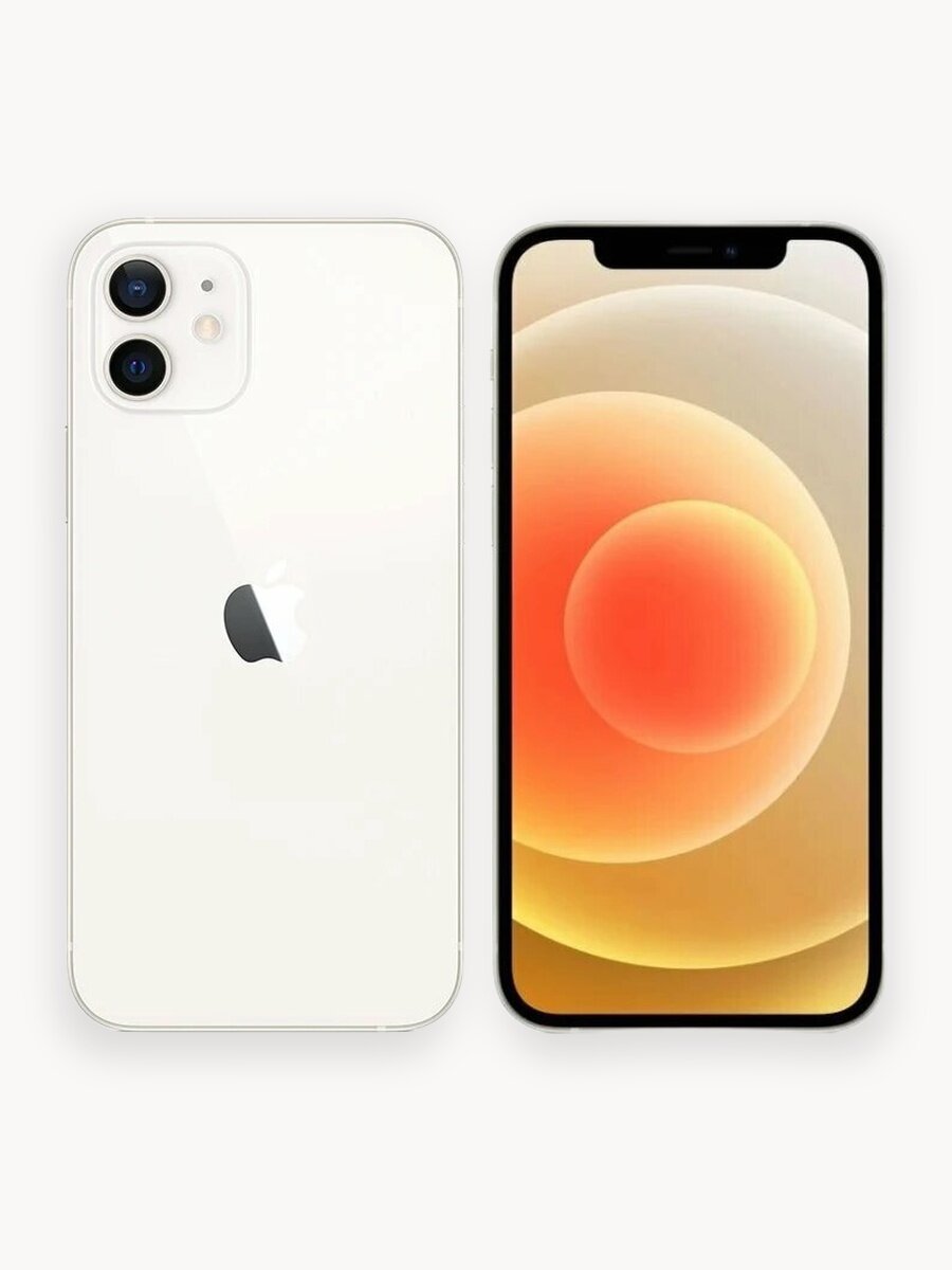 Смартфон Apple iPhone 12 128, белый, OLED 2532 x 1170, 6,1", 12 ГБ, 2815 мАч