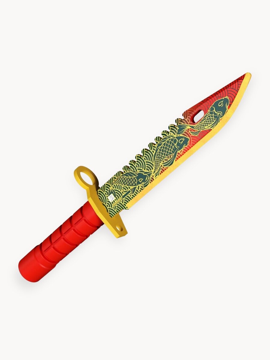 Деревянный Штык Нож М9 Янтарный Кои из Стандофф 2