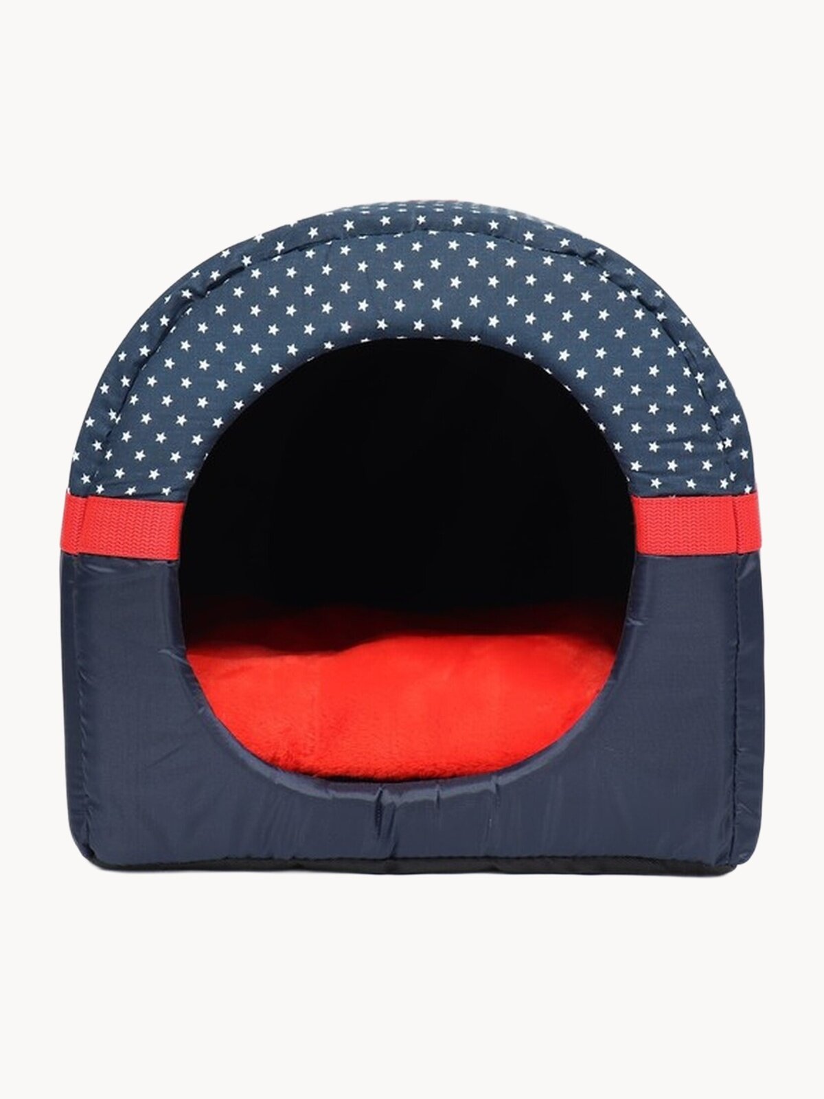 Дом-трансформер "Норка", Оксфорд бязь иск. мех, 45 х 35 х 35 см, синий со звездами