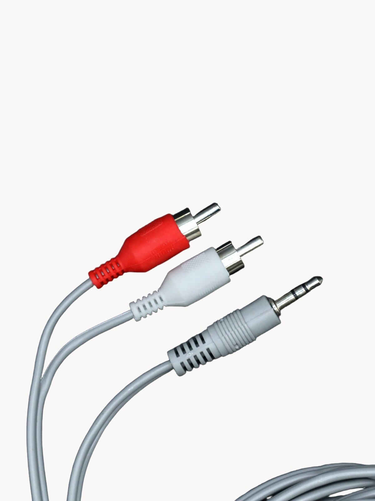 Аудио кабель Jack 3.5 мм вилка - 2xRCA вилка, 5,0м Smartbuy серый