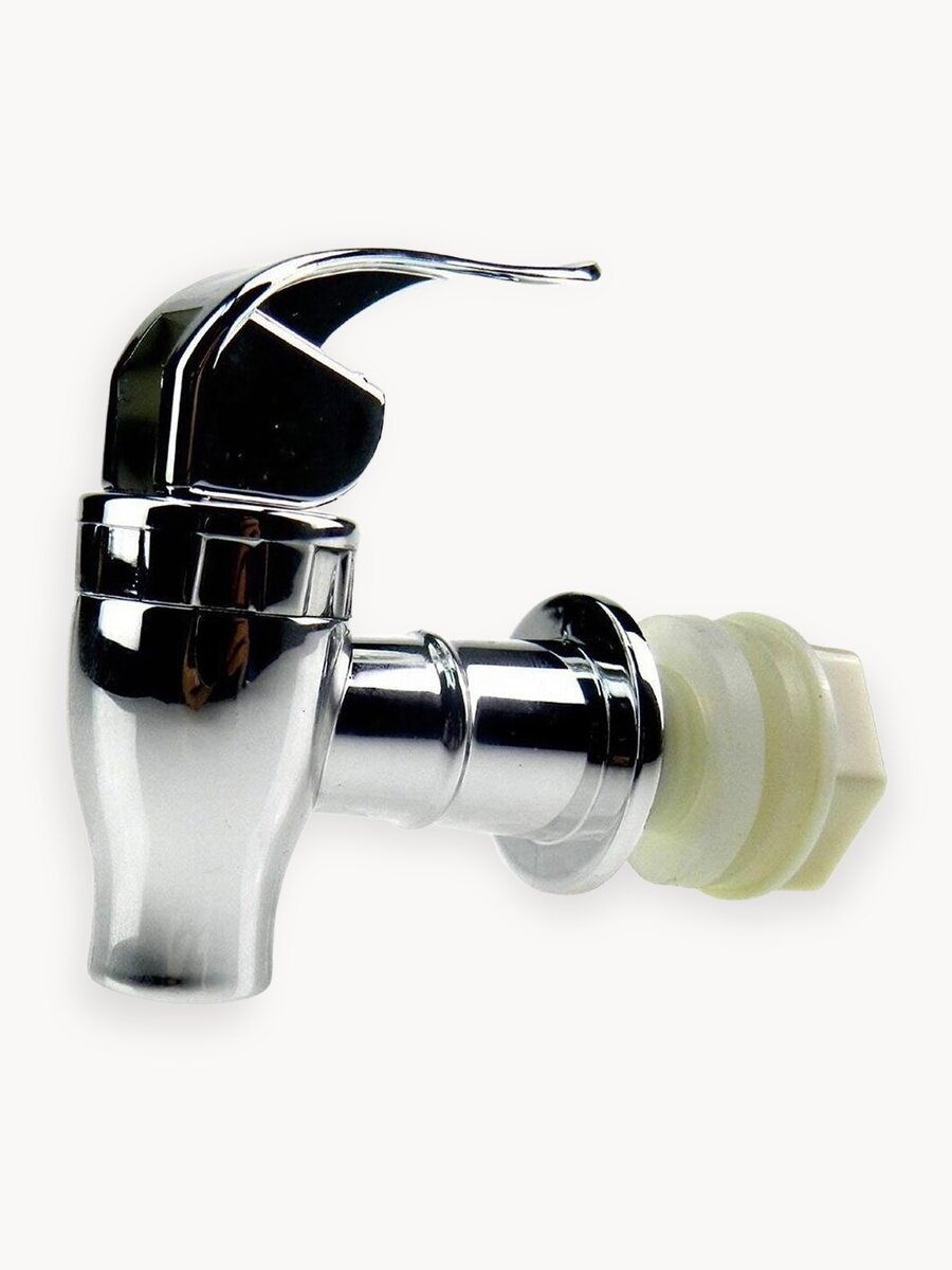 Пластмассовый краник (диспенсер) для лимонадника - хромированный