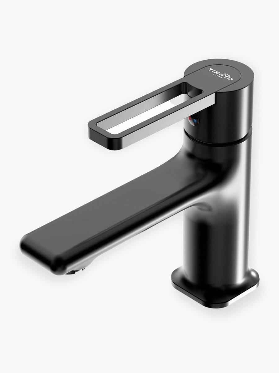 Смеситель для раковины TOKITO TOK-KUD-1011 серия KUDO, латунный, матовый черный