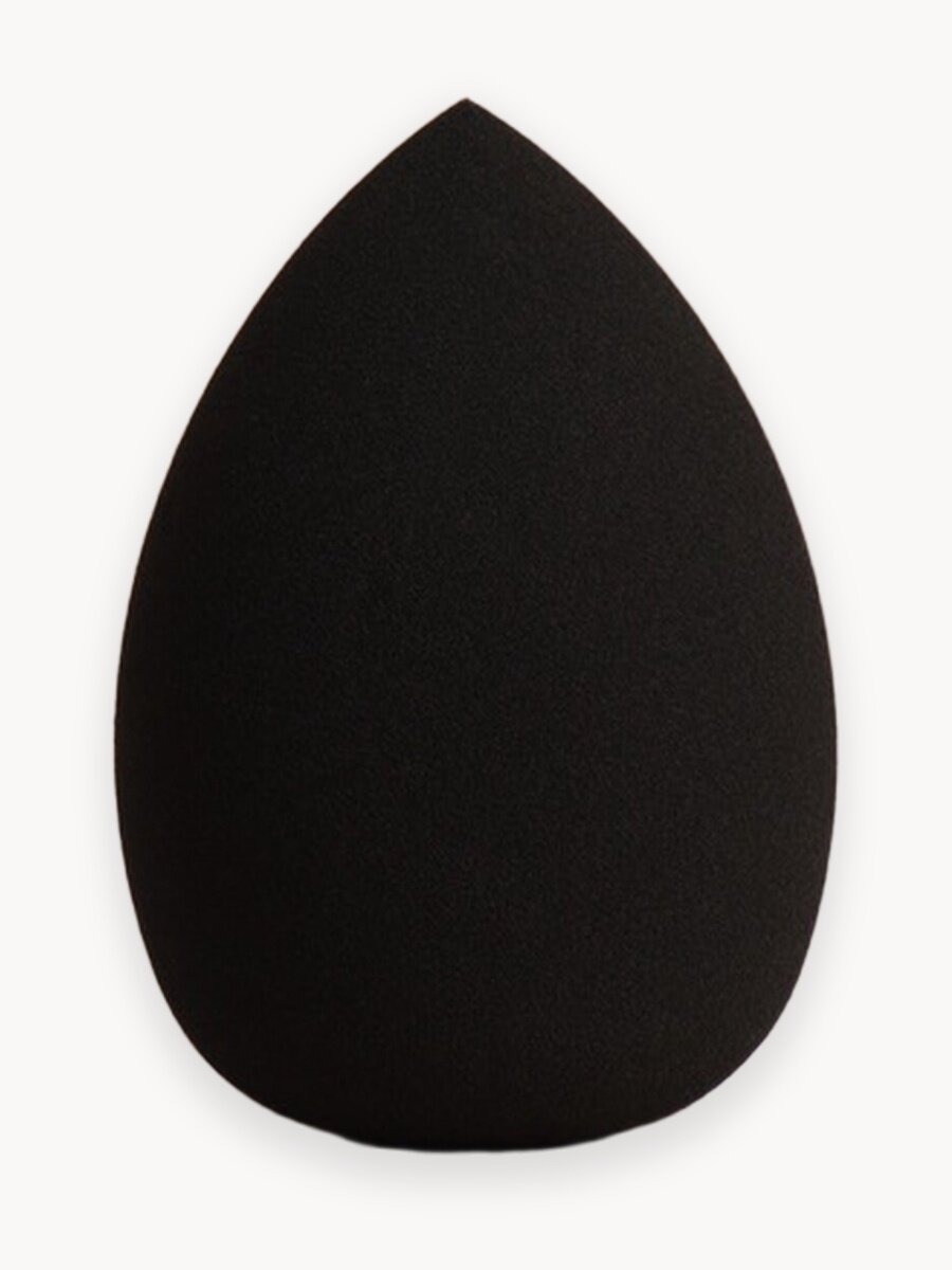 Спонж для макияжа «Капля», 6 × 4 см, увеличивается при намокании, цвет чёрный