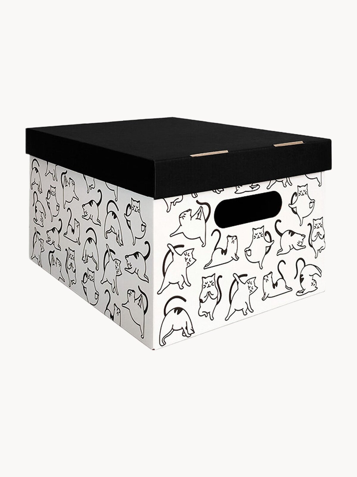 Коробки для хранения вещей, игрушек, обуви, картонные, короб для хранения с крышкой, 33*25*18,5 см, набор 8 шт, Котики