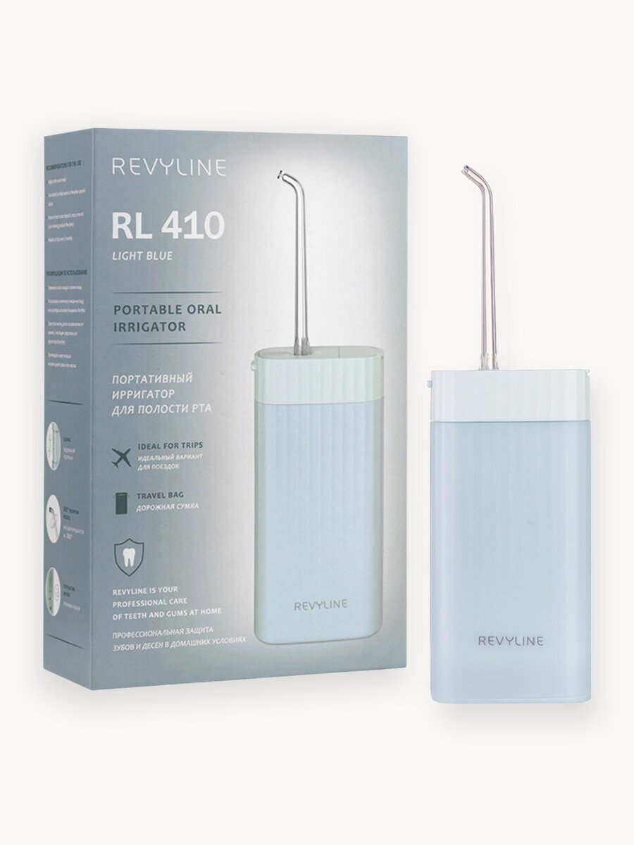 Портативный мини-ирригатор с дорожной сумкой Revyline RL 410, цвет голубой