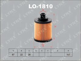 Lo-1810 Фильтр Масляный Lynxauto (LYNX LO-1810)