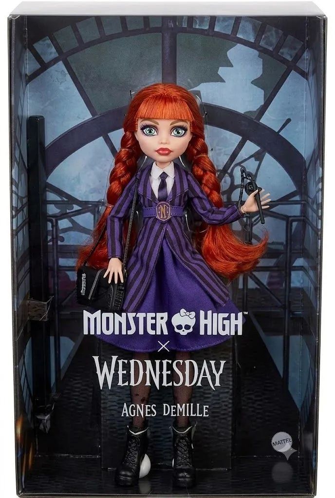 Кукла Mattel Monster High x Wednesday - Коллекционная кукла Агнес Демилль/Agnes DeMille 2026 - Монстр Хай JNJ92