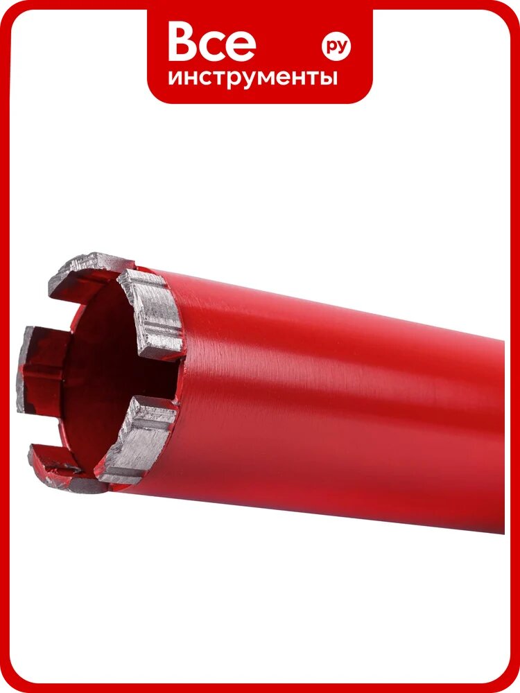 Коронка DERZHI для алмазного сверления 52х580/600мм, 5 сегментов, резьба 1 1/4UNC 580-052
