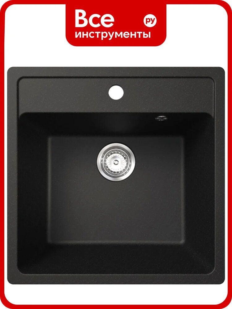 Мойка MIXLINE МЛ-ГМ08 ML-GM08 комфорт черная 308, 500_500_200мм 558730