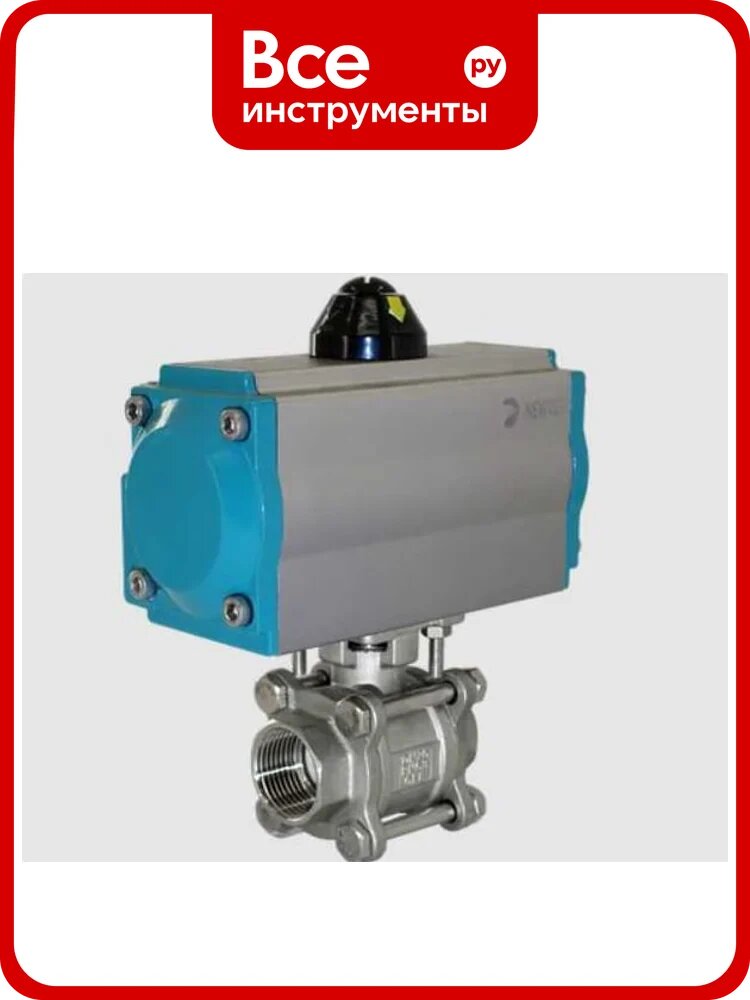 Кран шаровой муфтовый NEWKEY (3PC), AISI316 DN15 (1/2), с односторонним пневмоприводом AT52S NK-BMTp15/6*AT52S